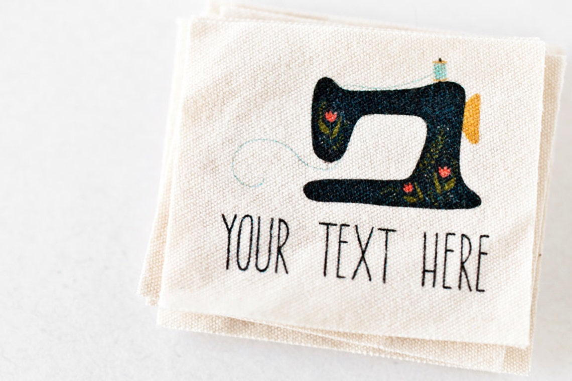 Custom Sewing Tags Hand Drawn Sewing Graphics on Organic - Etsy