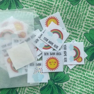 75 Rainbows and Sunshine Personalized Name Labels - Children's Clothing ...