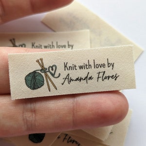 Handmade Labels for Knitted Items - Small Organic Cotton Tags ...