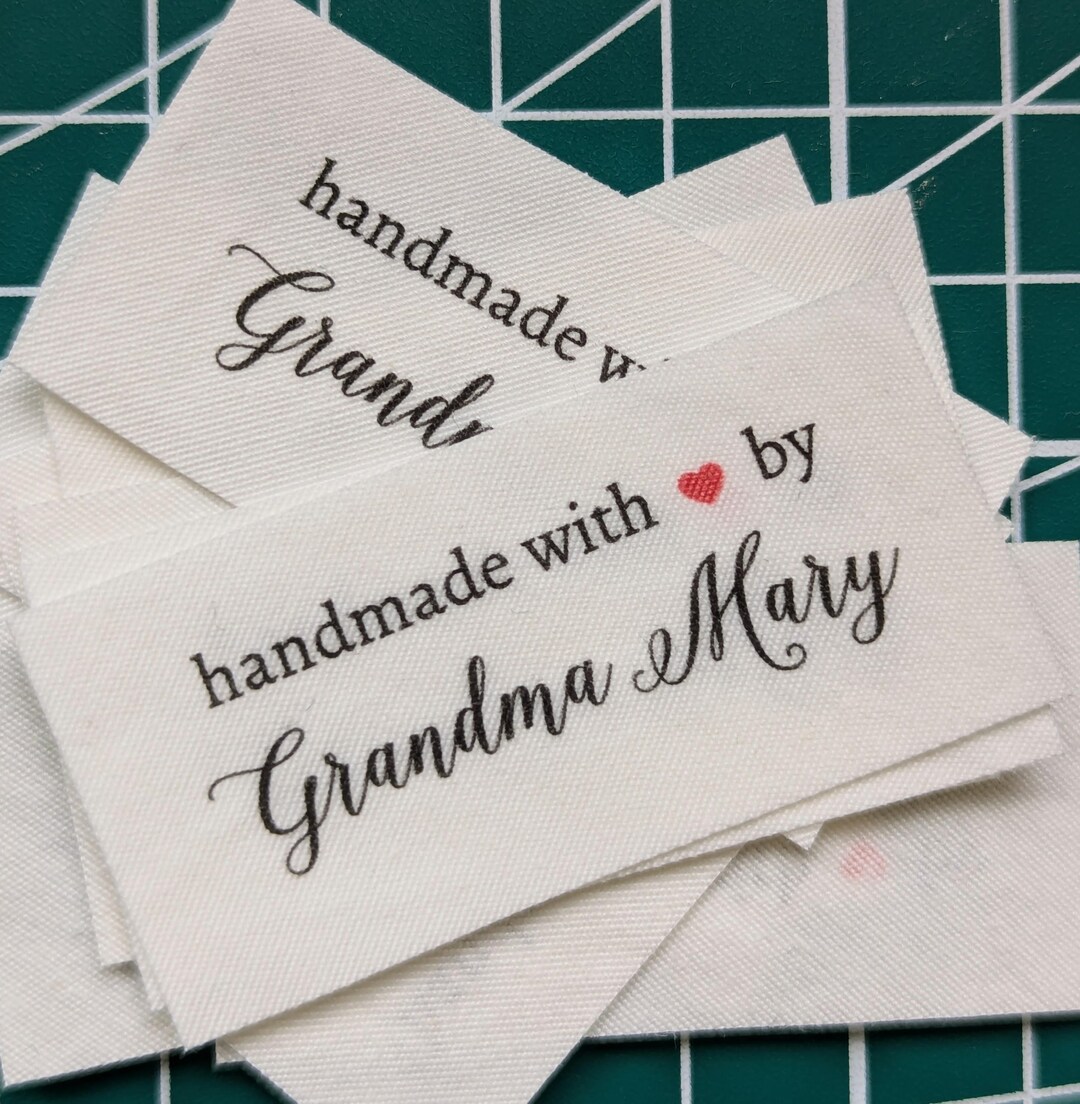 Set of 36 Personalized Handmade With Love Cotton Labels - Etsy