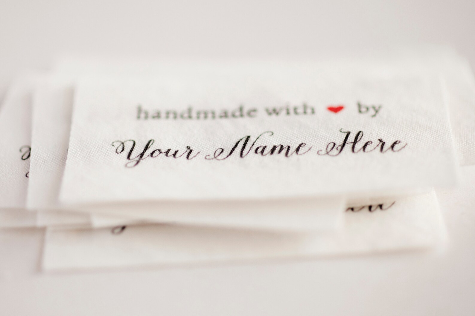 Set of 36 Personalized Handmade With Love Cotton Labels - Etsy