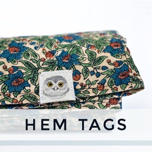 Custom Cotton Hem Tags: Fold Over Clothing Labels, Printed in Color - Etsy