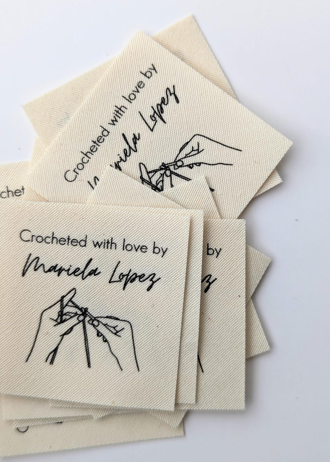 Personalized Crochet Labels for Handmade Items and Gifts on Organic ...