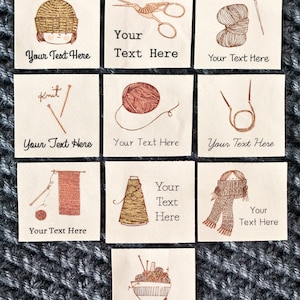 Labels for Knitted Items and Gifts - Organic Cotton Tags, Personalized ...