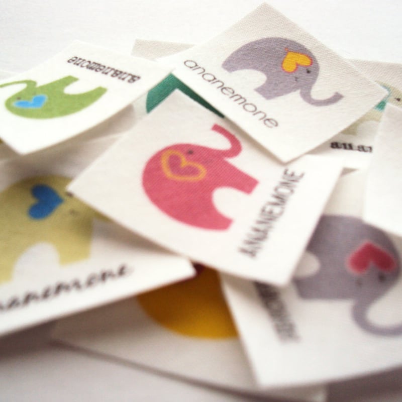 Elephant Labels - Etsy