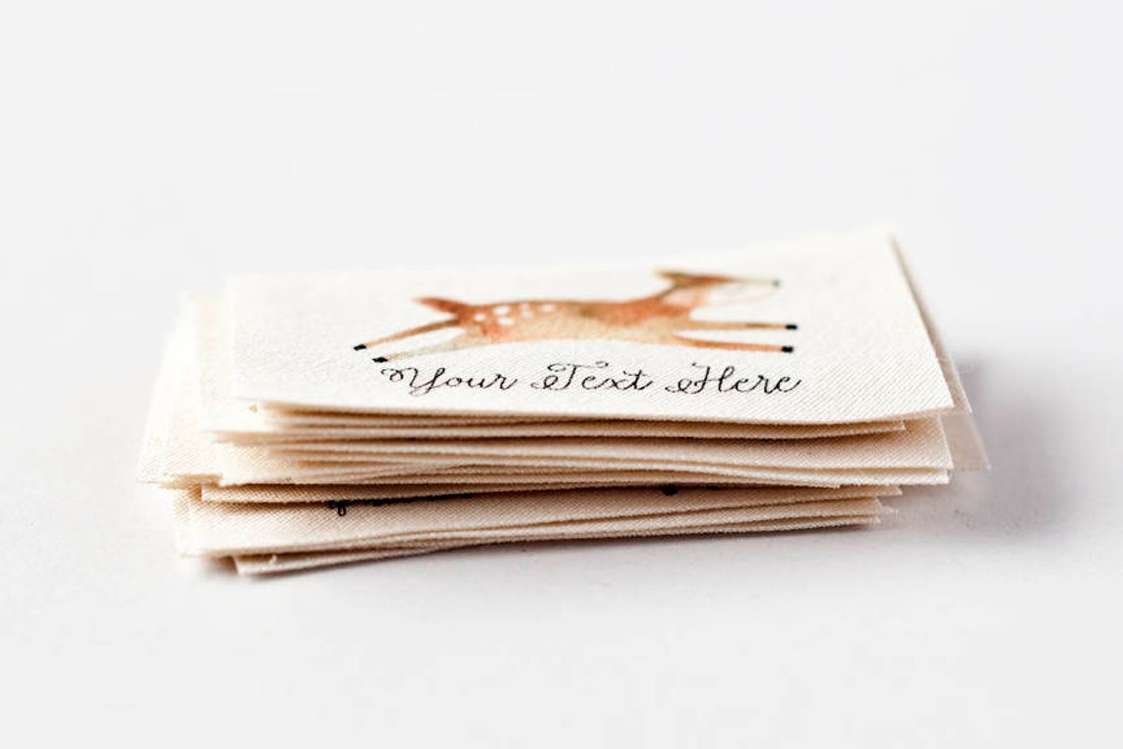 Watercolor Deer Sewing Tags for Handmade Items - Woodland Animal ...