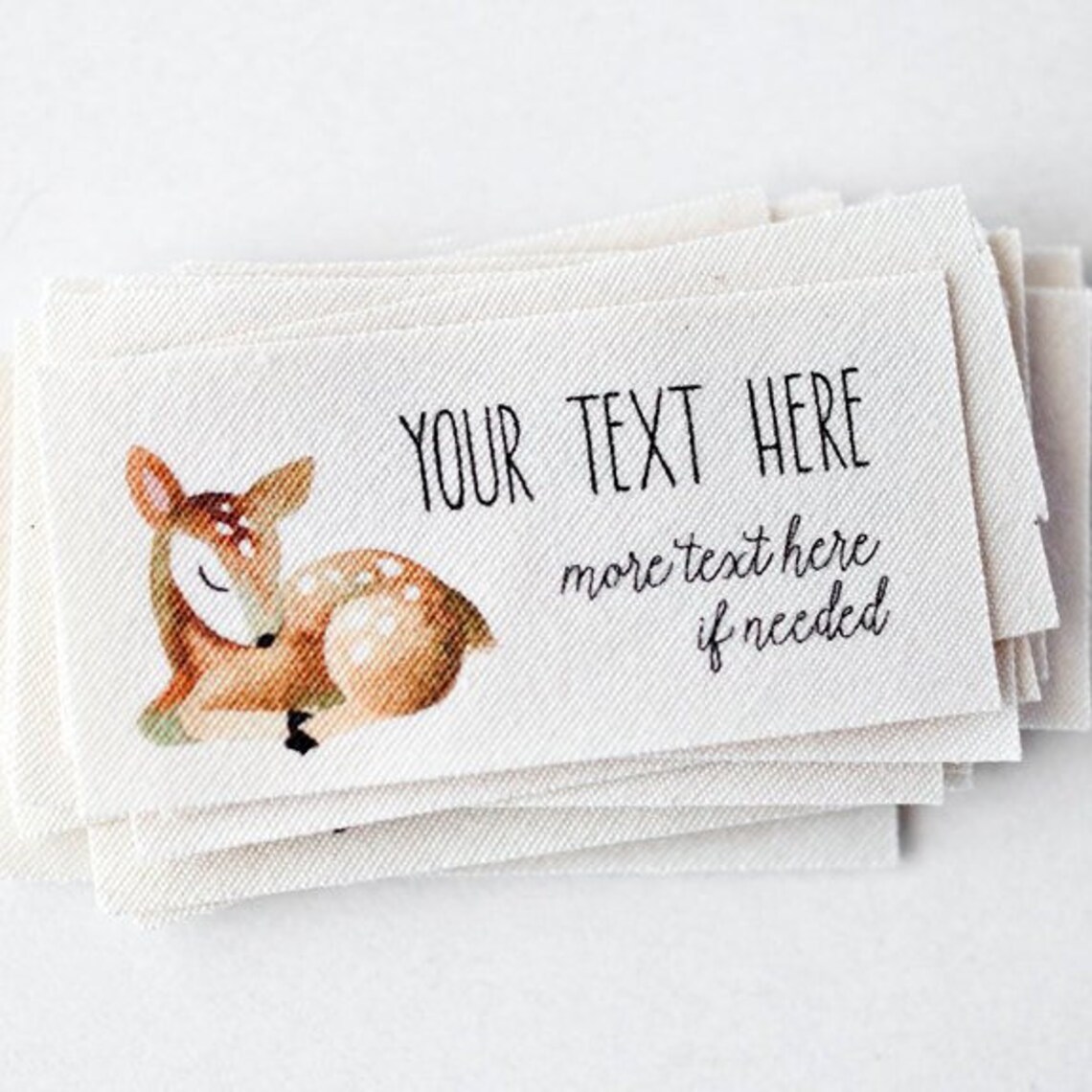Watercolor Deer Sewing Tags for Handmade Items - Woodland Animal ...