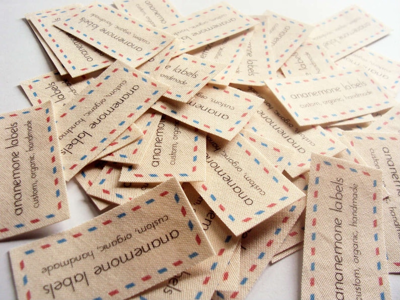 Personalized Organic Cotton Labels: Handmade Sewing & Knitting Tags - Etsy