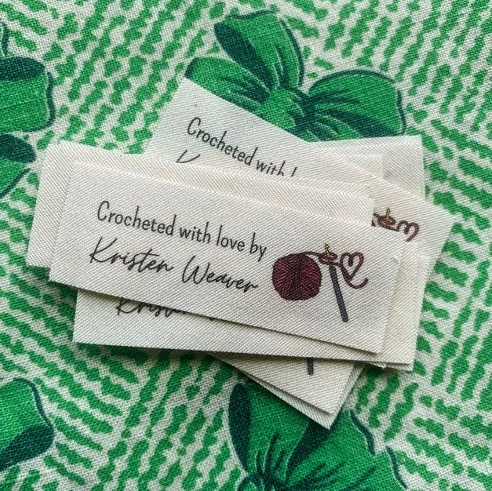 Handmade Labels for Crocheted Items Small Organic Cotton - Etsy