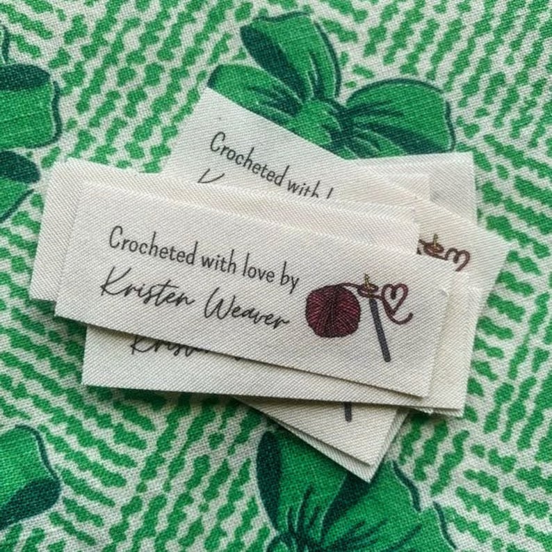 Handmade Labels for Crocheted Items Small Organic Cotton - Etsy