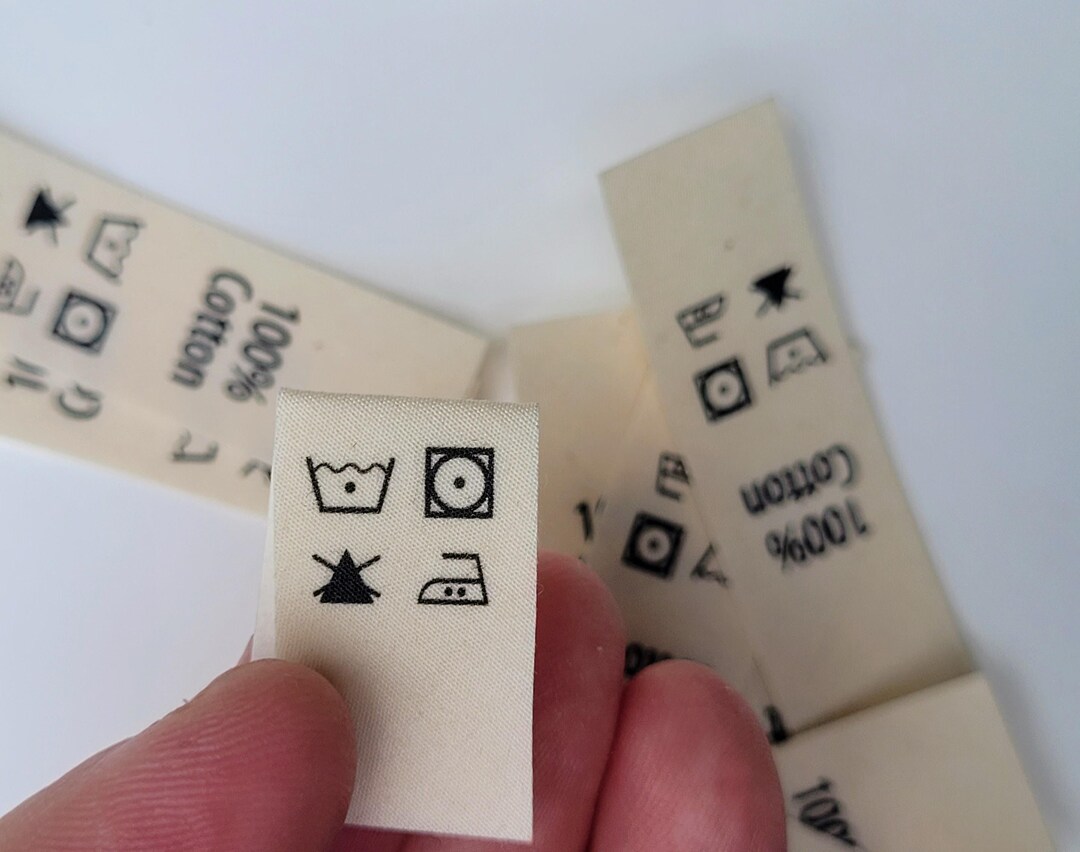 Organic Cotton Care Labels: Set of 50 Tiny Laundry Tags - Etsy