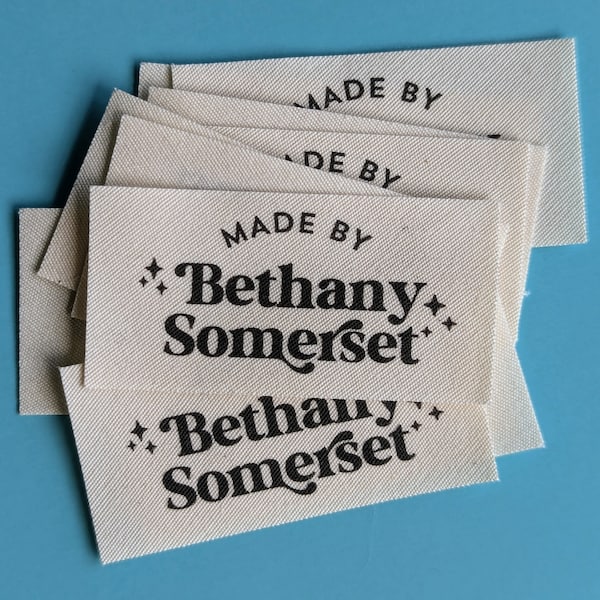 Personalized Sewing Labels With Name Sewn On - Etsy