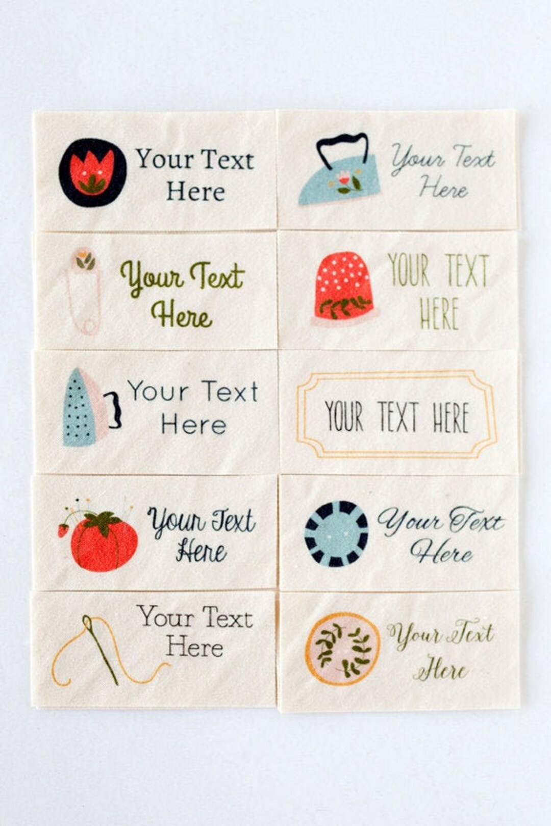 Custom Fabric Labels for Makers Sewing Logo Tags With Hand Drawn ...