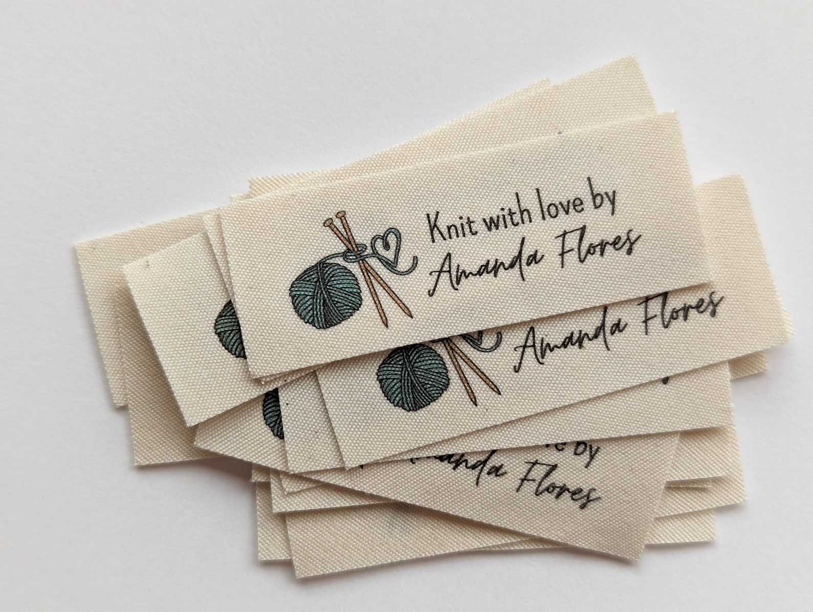 Handmade Labels for Knitted Items - Small Organic Cotton Tags ...