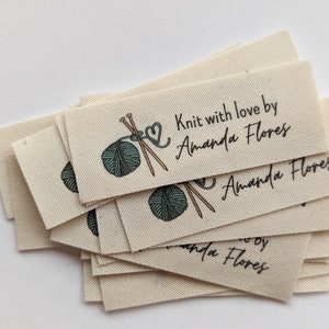 Handmade Labels for Knitted Items - Small Organic Cotton Tags ...