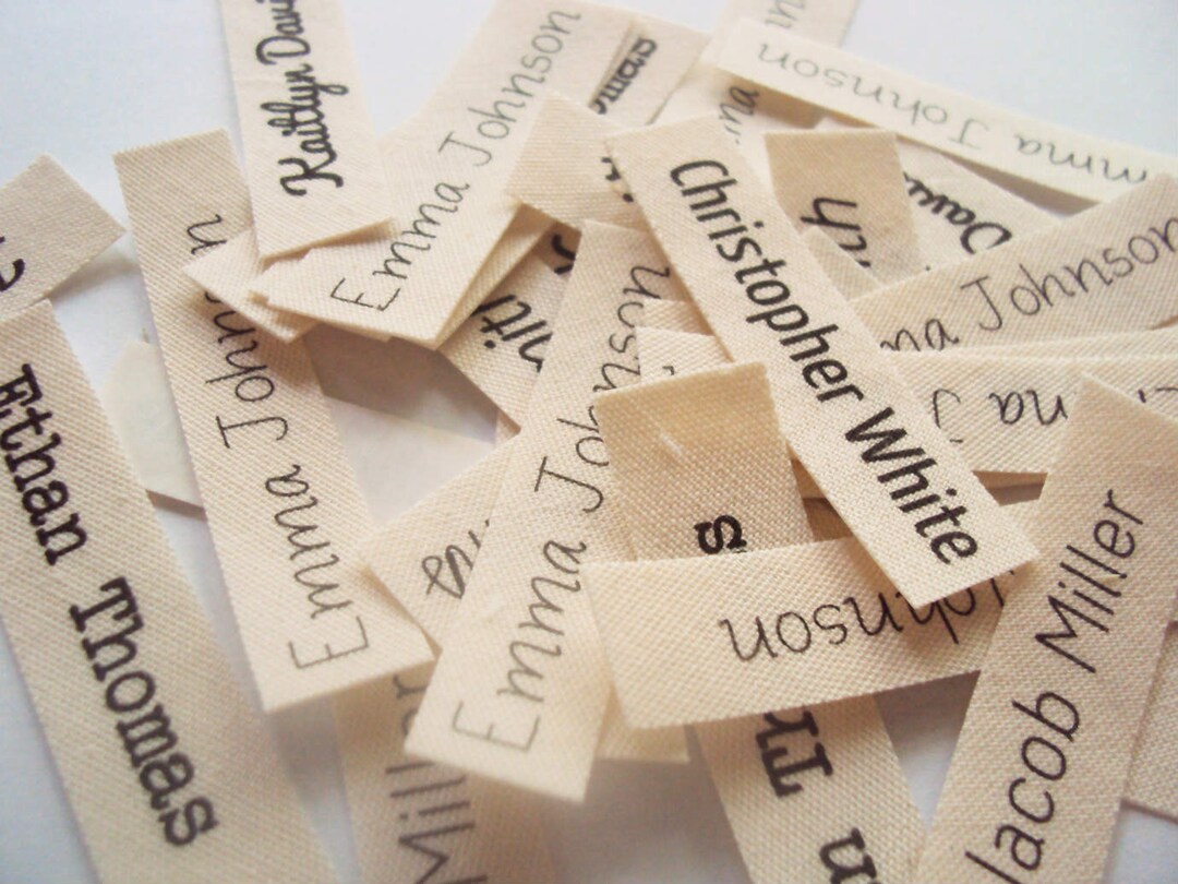 Custom Clothing Labels - Personalized Name Tags With Iron on Adhesive ...