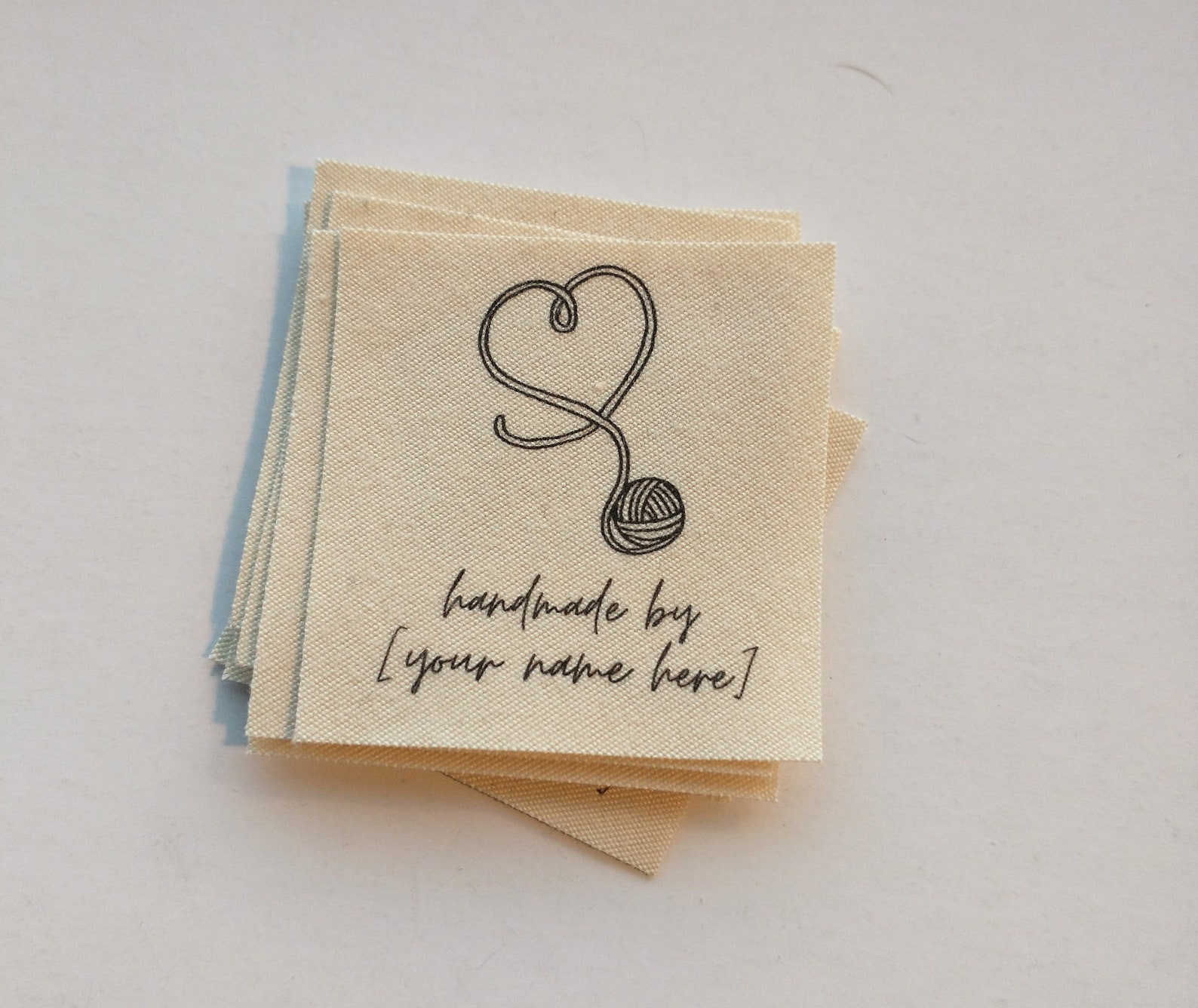 Labels for Crocheted Items and Gifts Organic Cotton Tags - Etsy
