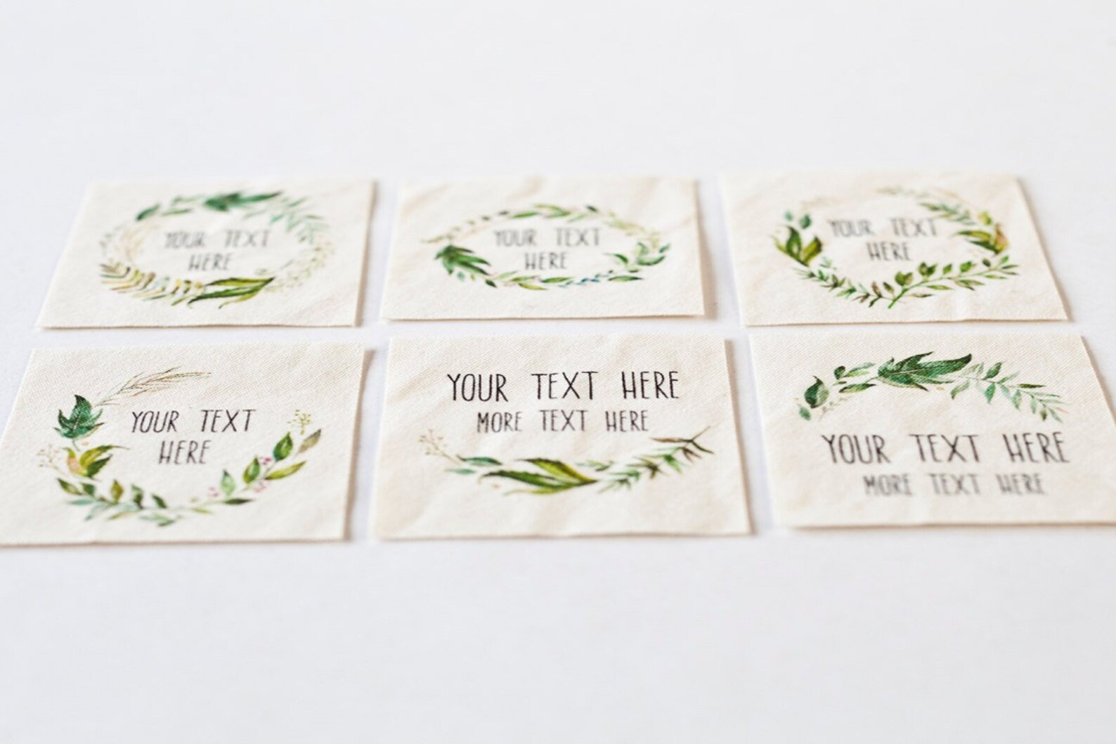 Botanical Wreath Labels Eco Friendly Sewing Tags for - Etsy
