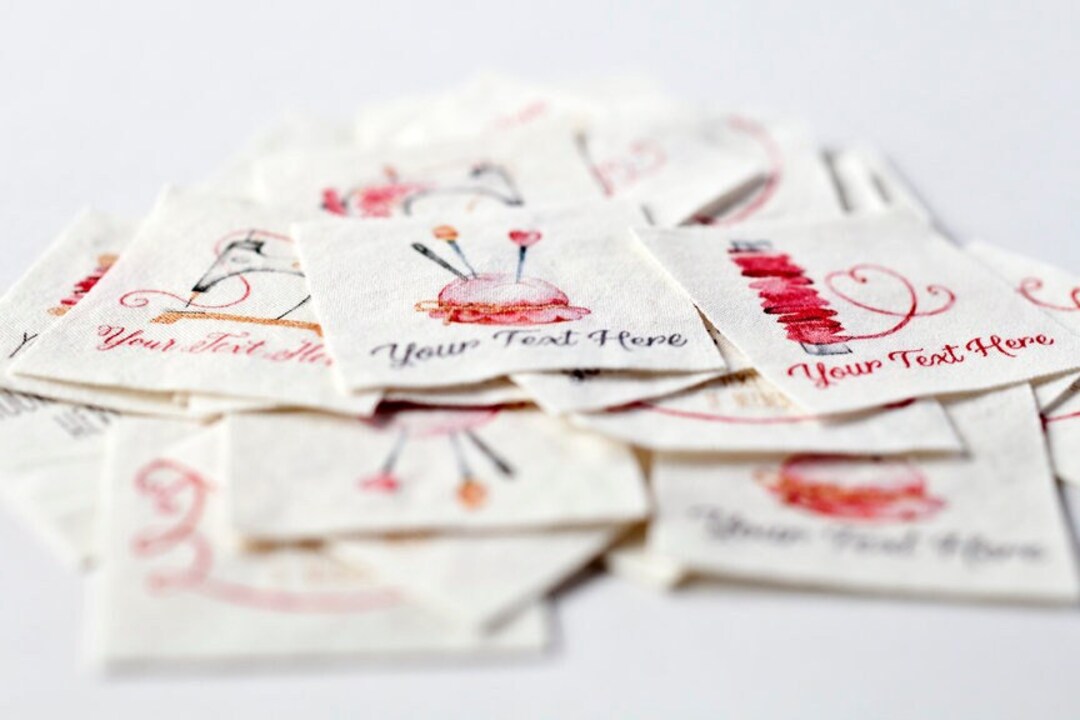 Personalized Fabric Labels for Handmade Items, 100% Cotton - Etsy