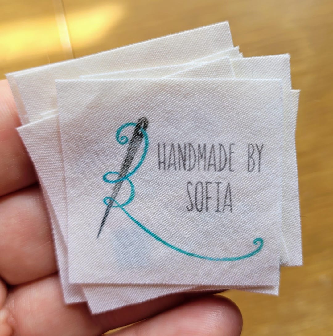 Personalized Sewing Labels: Mint & Gold Fabric Tags, Set of 33 - Etsy