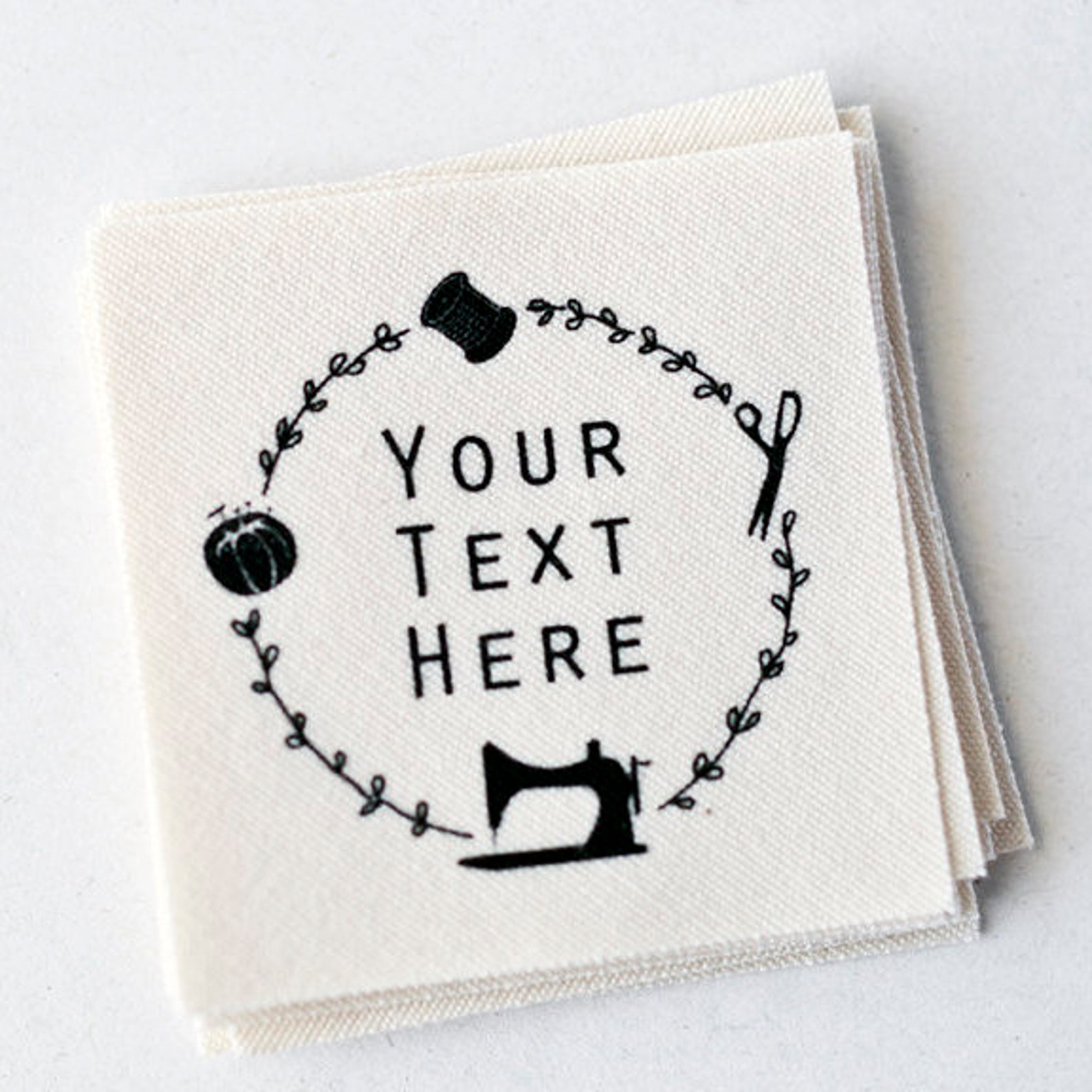 Personalized Sewing Logo Labels: Organic Cotton, Modern Design - Etsy