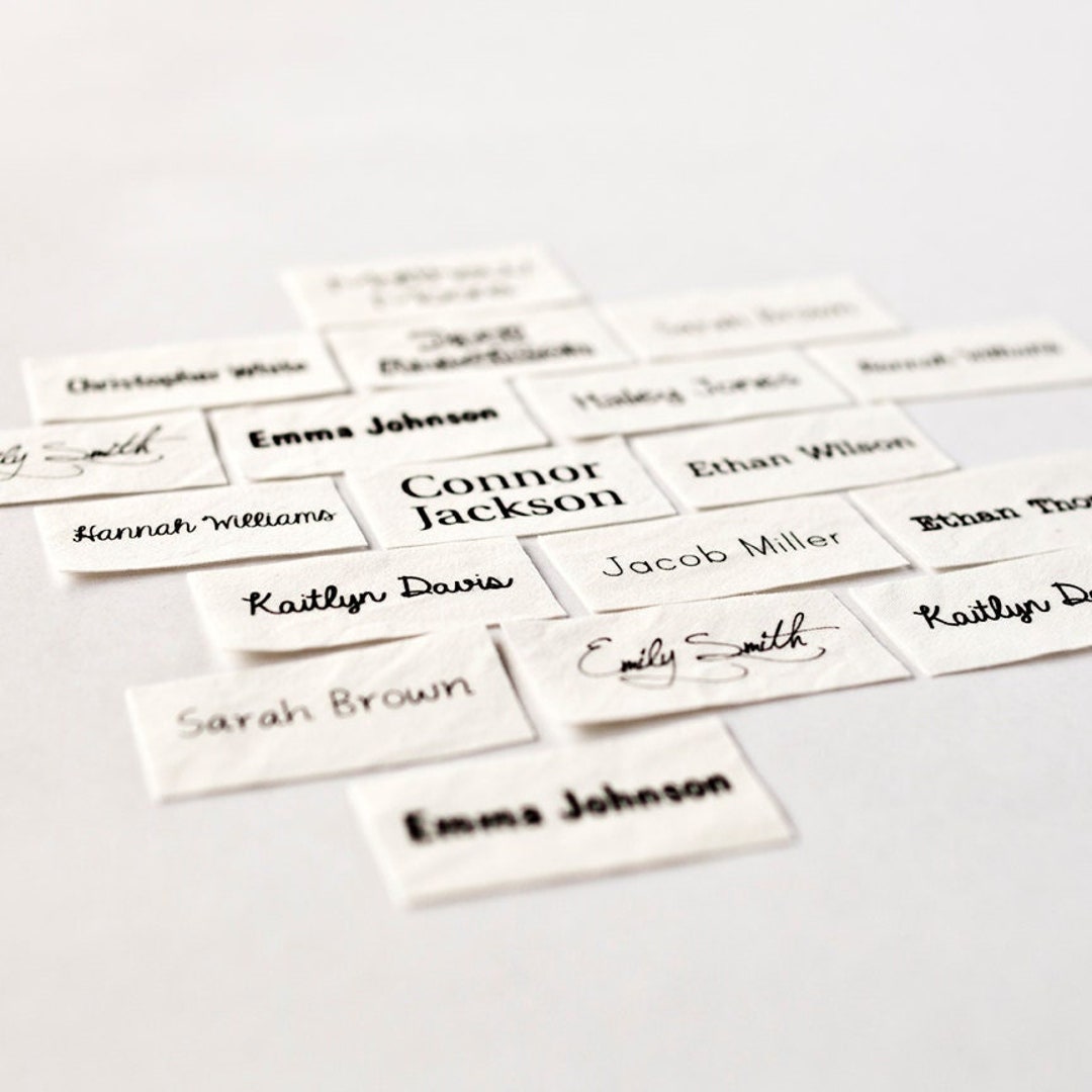 Custom Sew on Name Labels: Organic Cotton Clothing Tags - Etsy