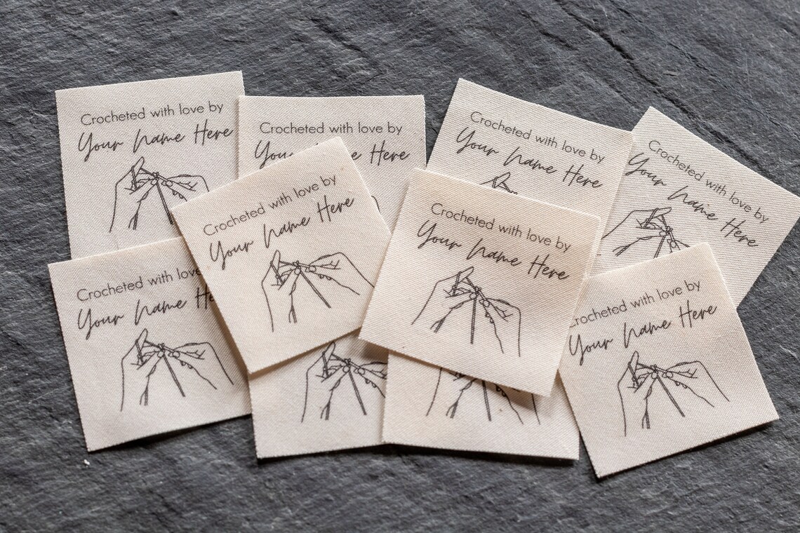 Personalized Crochet Labels for Handmade Items and Gifts on Organic ...