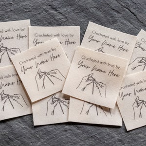 Personalized Crochet Labels for Handmade Items and Gifts on Organic ...