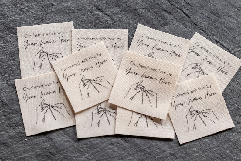 Personalized Crochet Labels for Handmade Items and Gifts on Organic ...