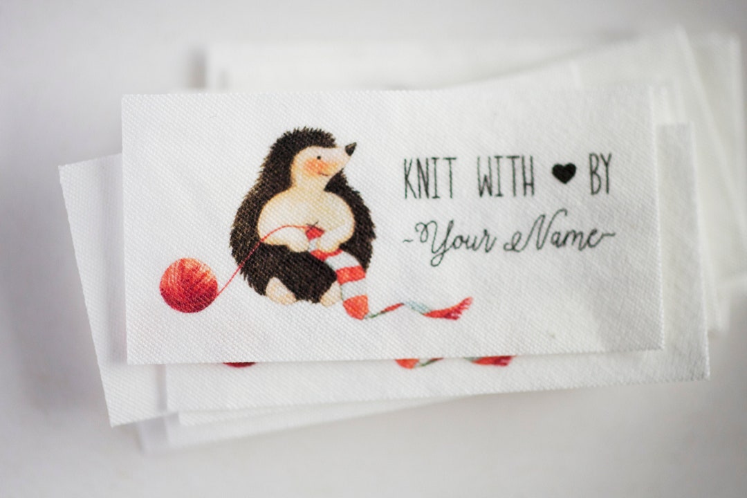 Tags for Knitting Projects Personalized Cotton Labels for Knitted ...