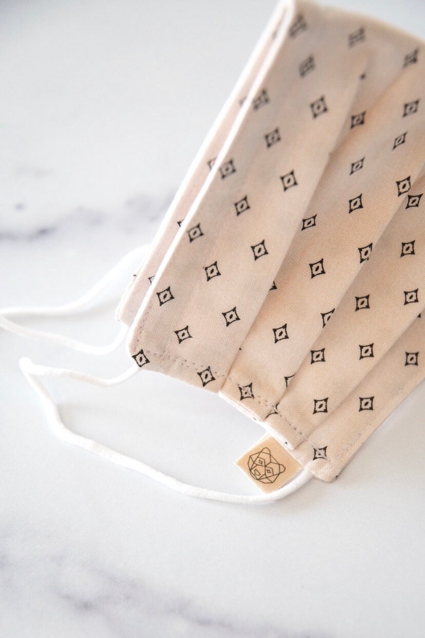 Small Face Mask Labels 100% Organic Cotton Fold Over - Etsy