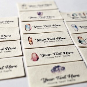 Watercolor Crystal Labels, Personalized Custom Labels for Handmade ...