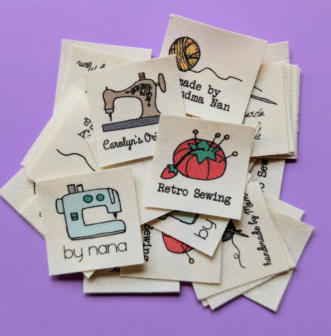 Custom Sew-in Labels: Organic Cotton Clothing Tags, Handmade Item ...