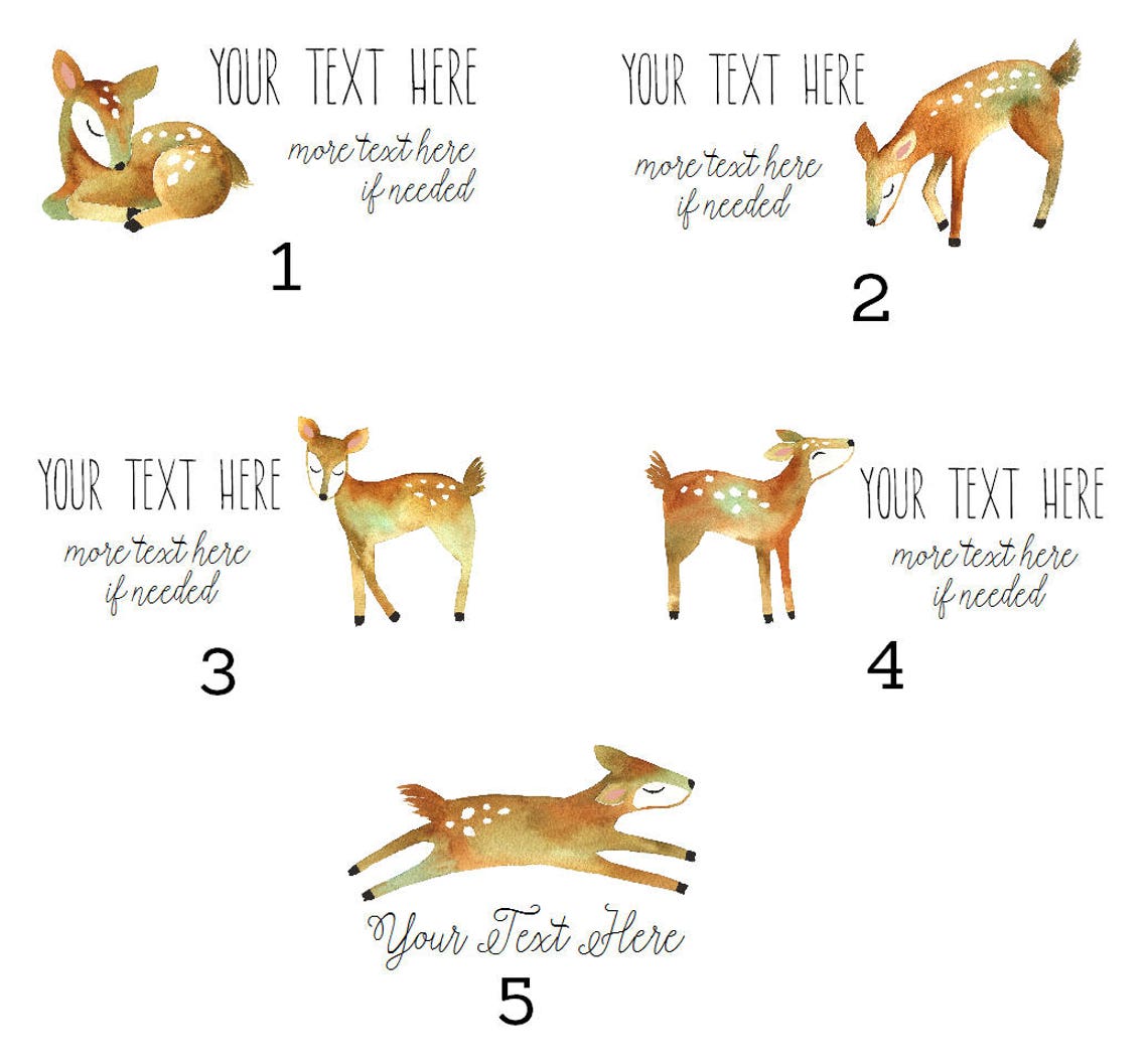 Watercolor Deer Sewing Tags for Handmade Items - Woodland Animal ...