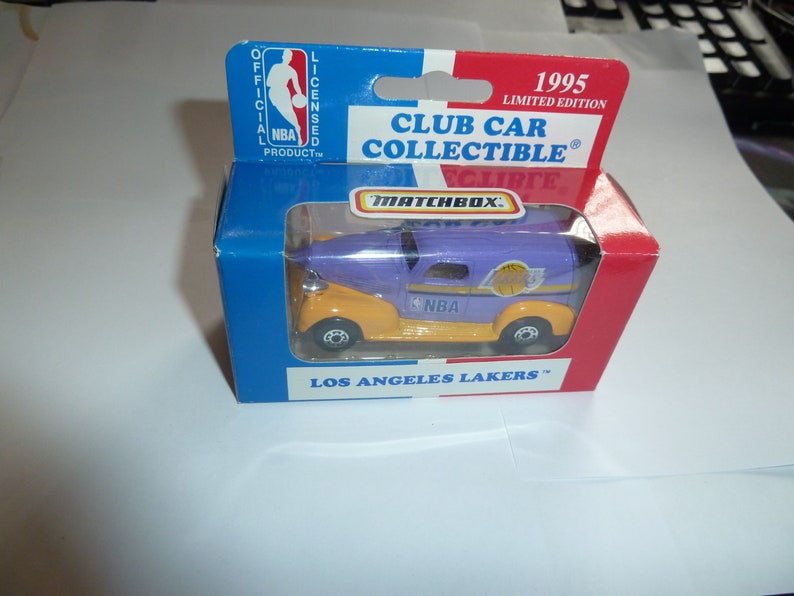 Los Angeles Lakers 1995 Matchbox Diecast '39 Chevy Sedan NBA 1:63 Scale ...