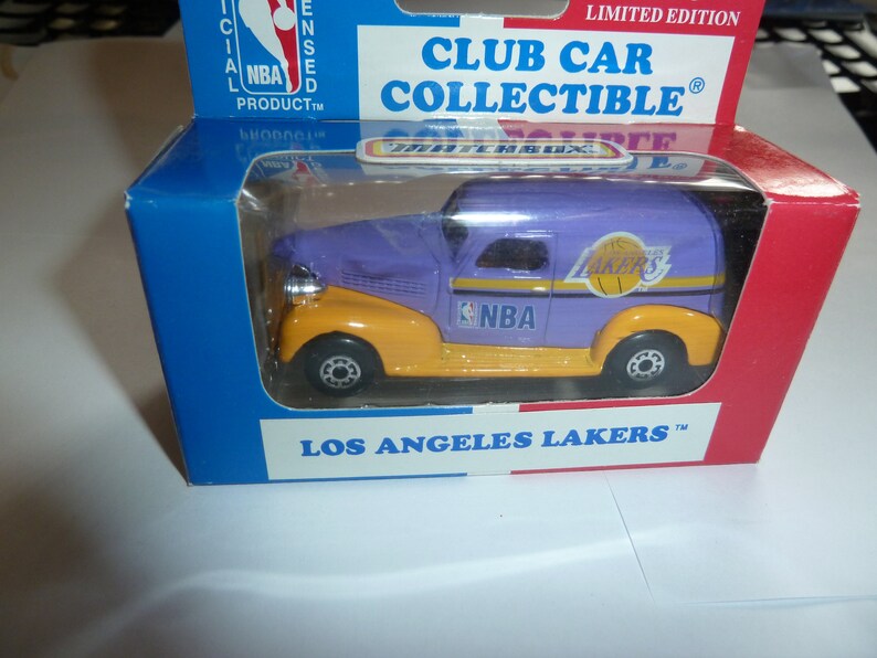 Los Angeles Lakers 1995 Matchbox Diecast '39 Chevy Sedan NBA 1:63 Scale ...