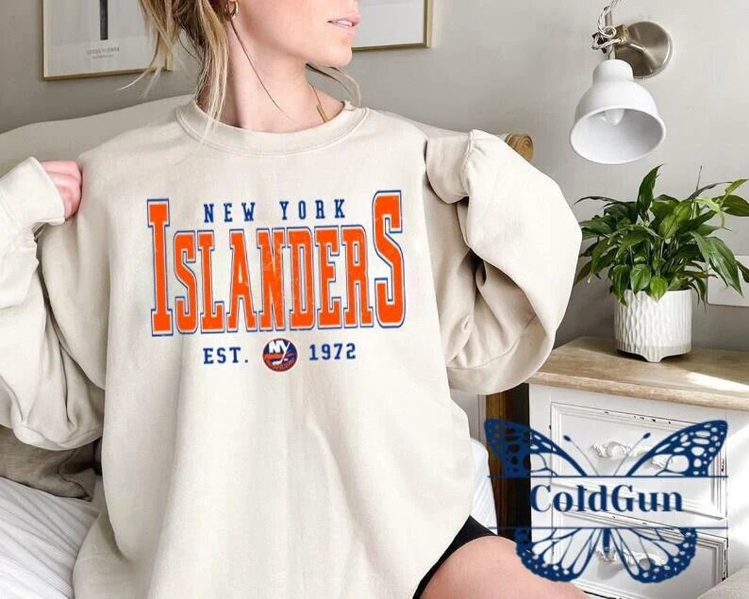 New York Islanders Crewneck, Vintage Style New York Islanders ...