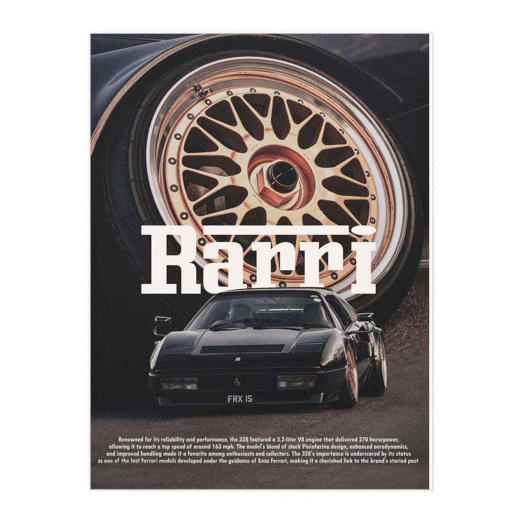 Silk Poster, Ferrari Art Print, Retro Ferrari Wall Decor, Original ...