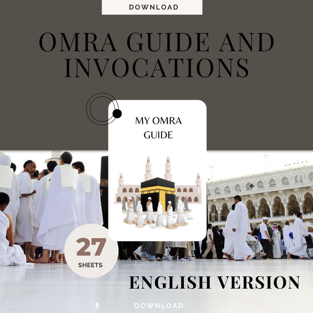 Umrah Guide Step by Step in English | Printable Umrah Duas, Invocations Cards | Book for Umrah ...