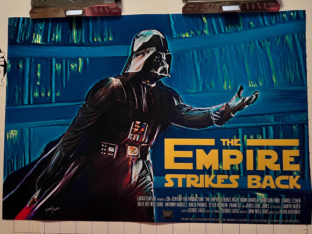 Star Wars Empire Strikes Back Movie Poster Style Art Print 13”x19” 200/ ...