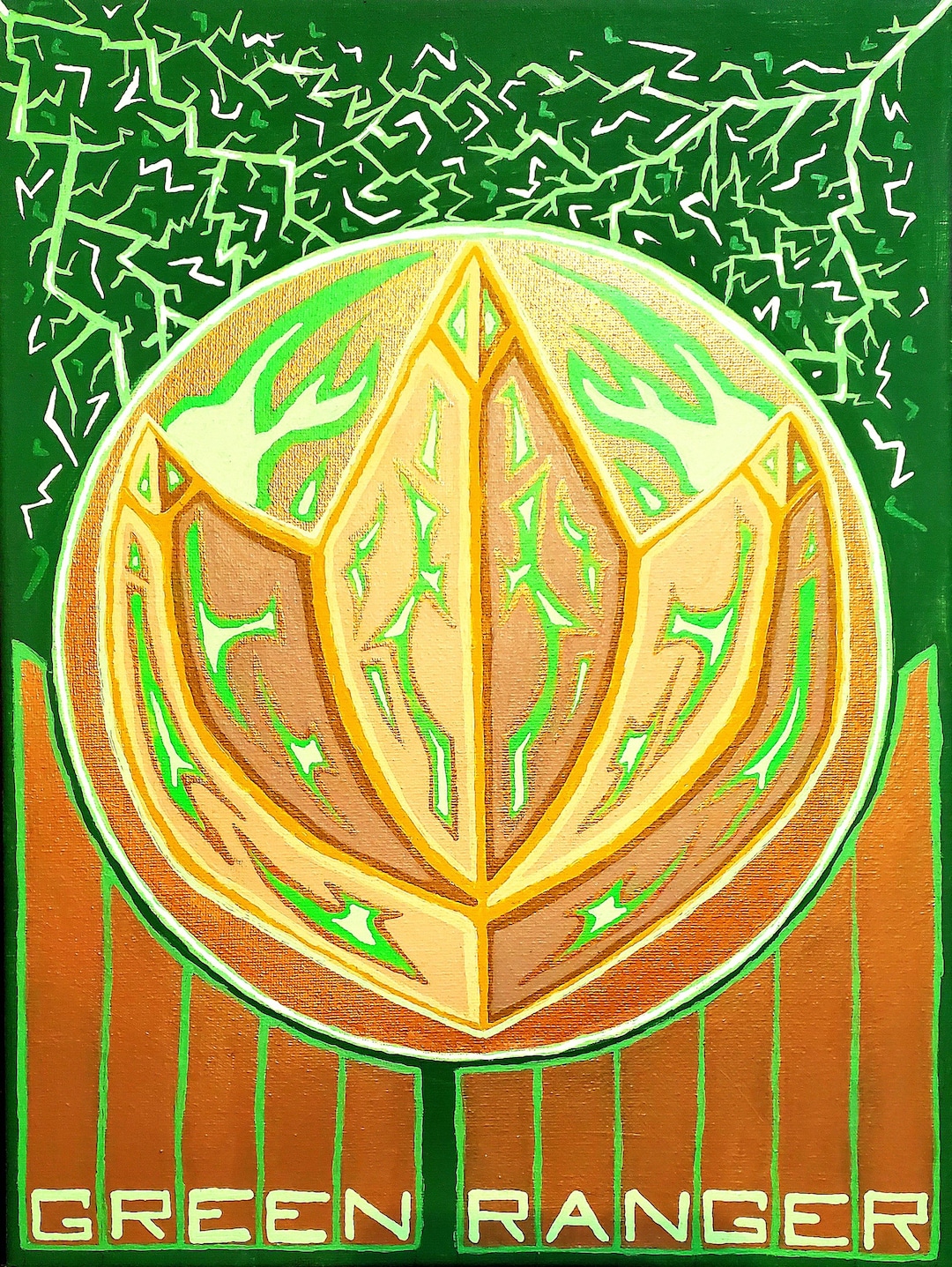 Green Ranger Coin Painting - Etsy