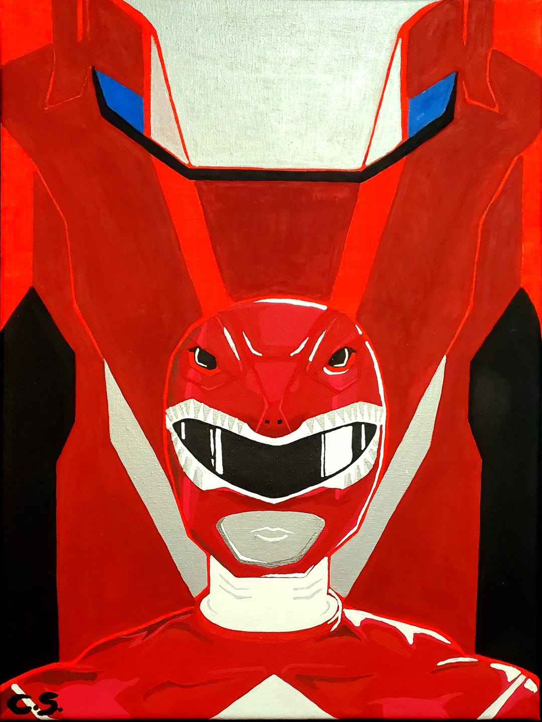 Red Ranger With Tyrannosaurus Dinozord - Etsy