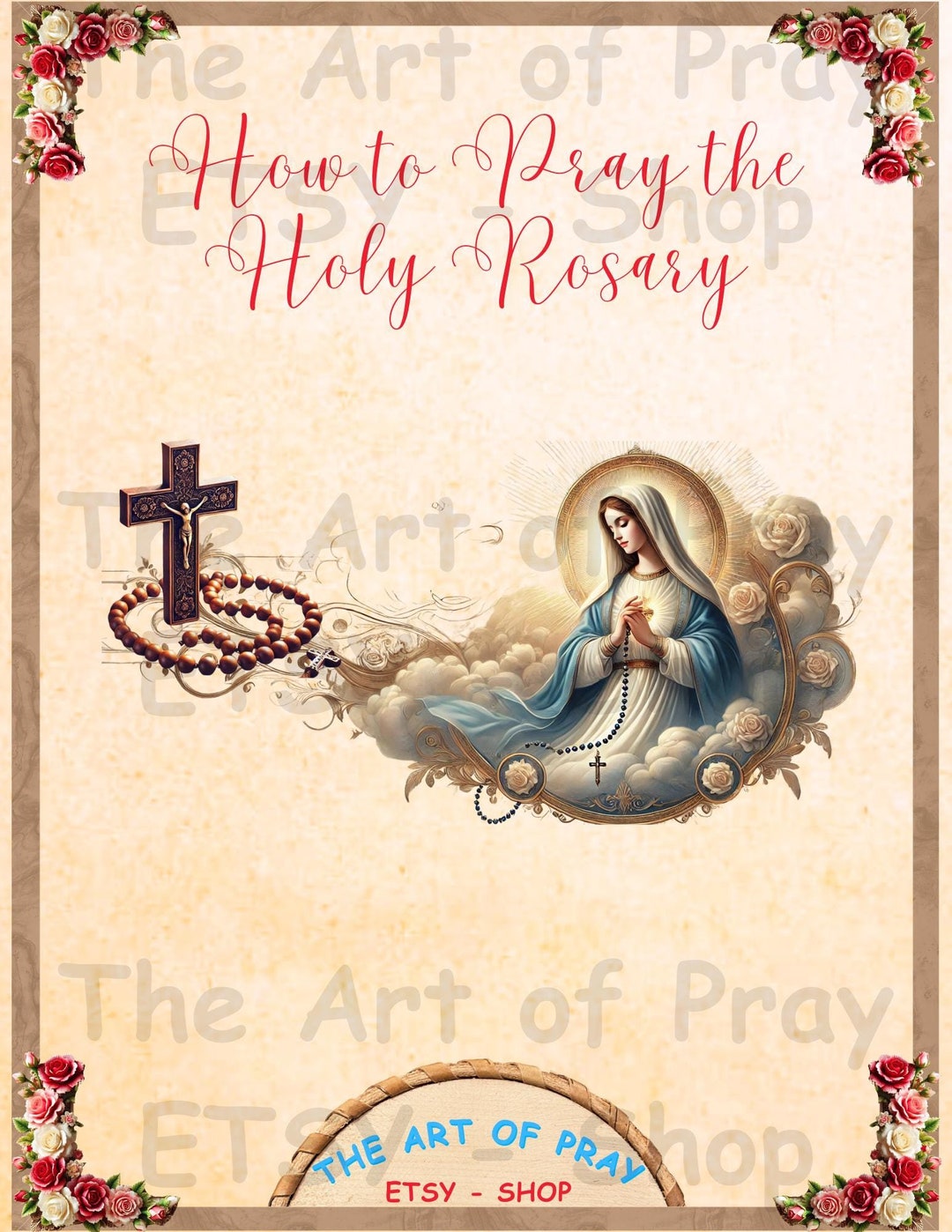 How to Pray the Rosary. Printable Step by Step Guide: Diagram (image ...