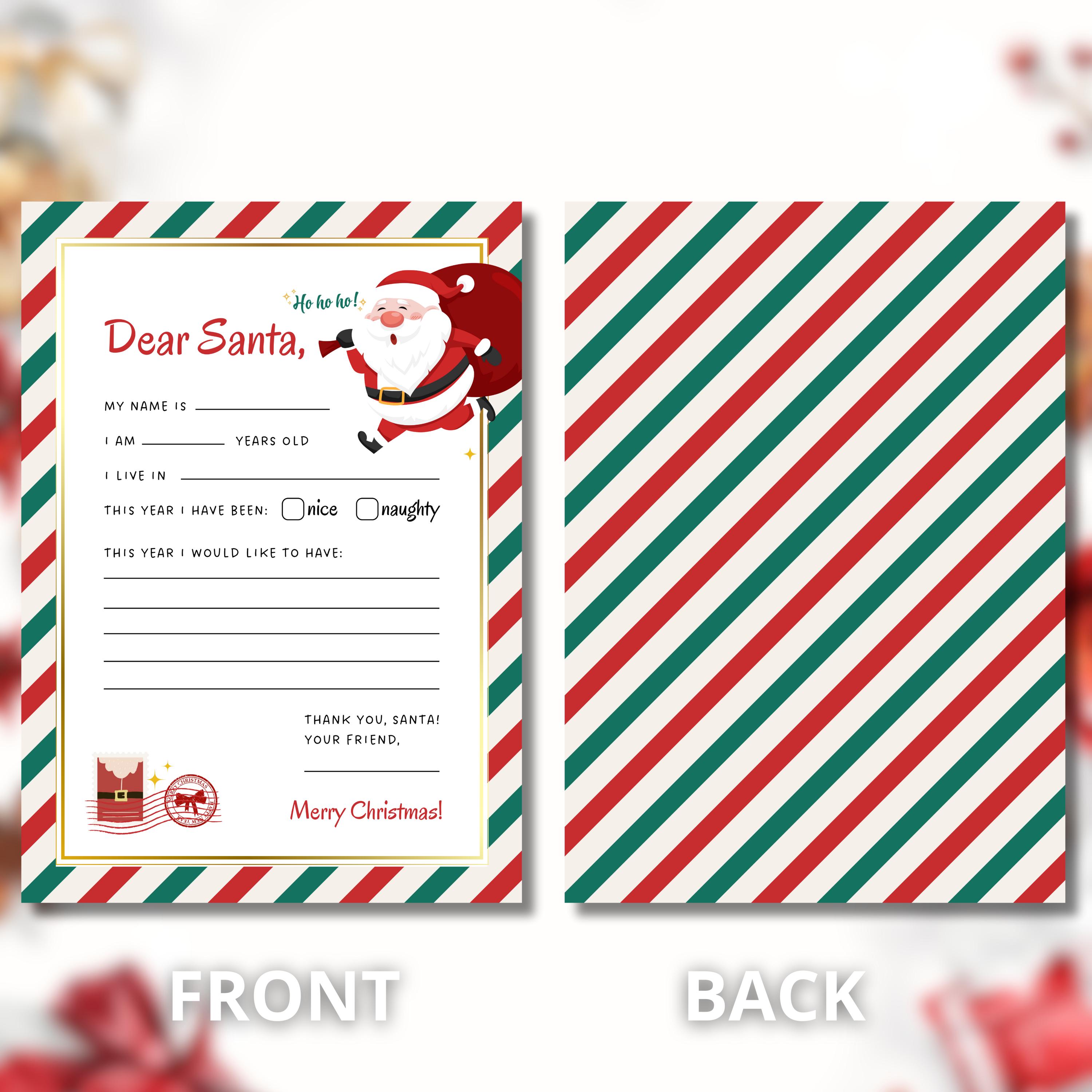 Christmas Wish List Printable, Letter to Santa, Christmas Printable for ...