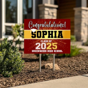 Graduation Senior 18"x24" Double Sided Sign 2025 With H-stake ...