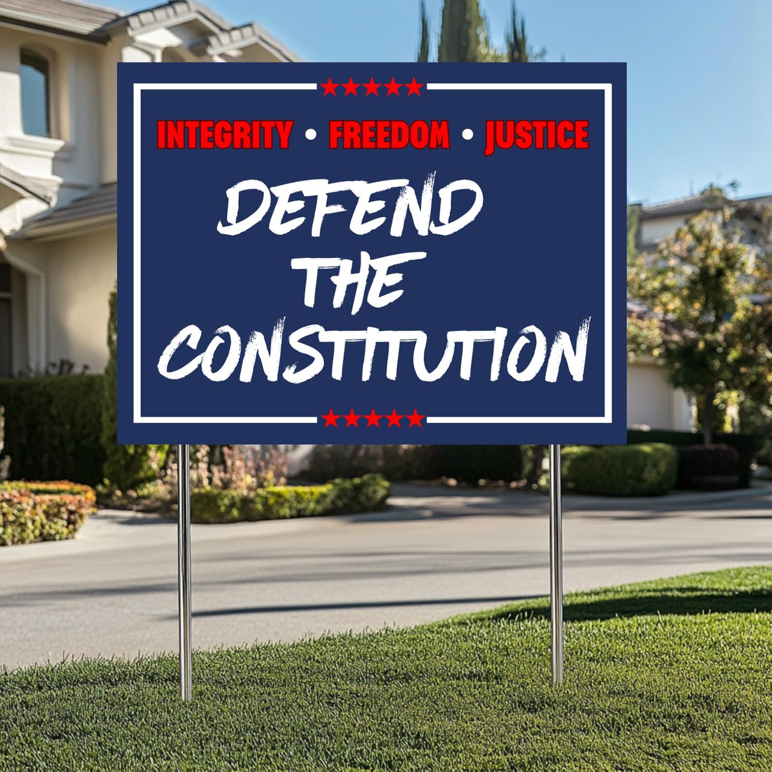 Defend the Constitution Yard Sign | Political Yard Sign | Anti Trump ...