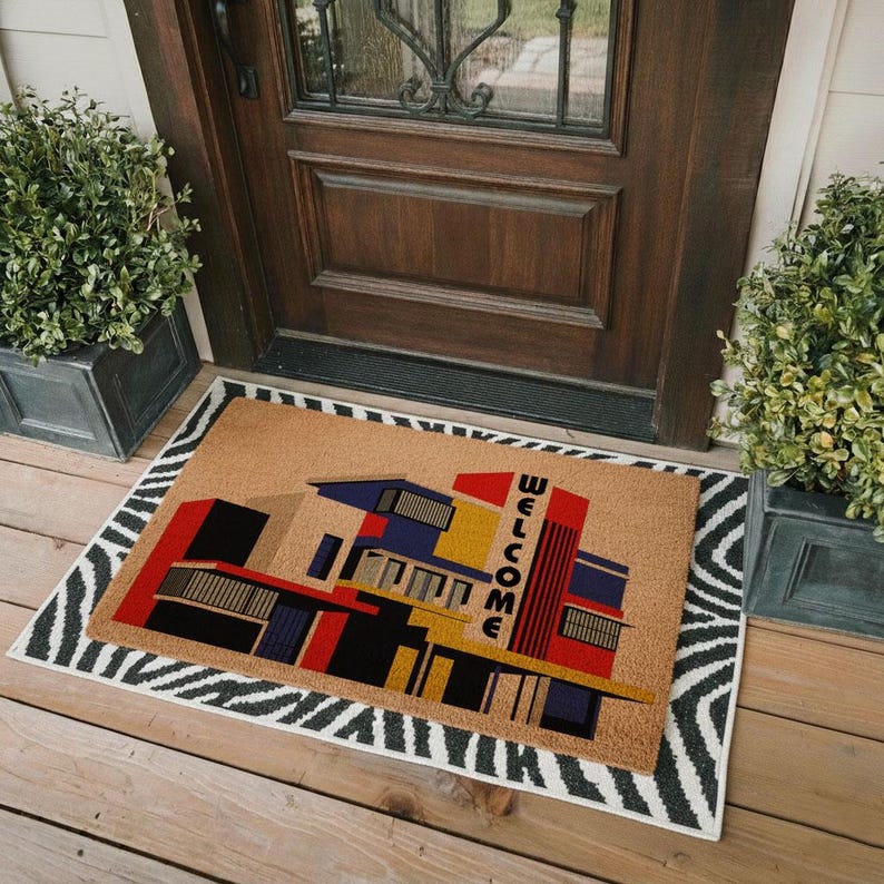 Bauhaus Architecture Welcome Doormat | Modern Bauhaus Building Welcome ...