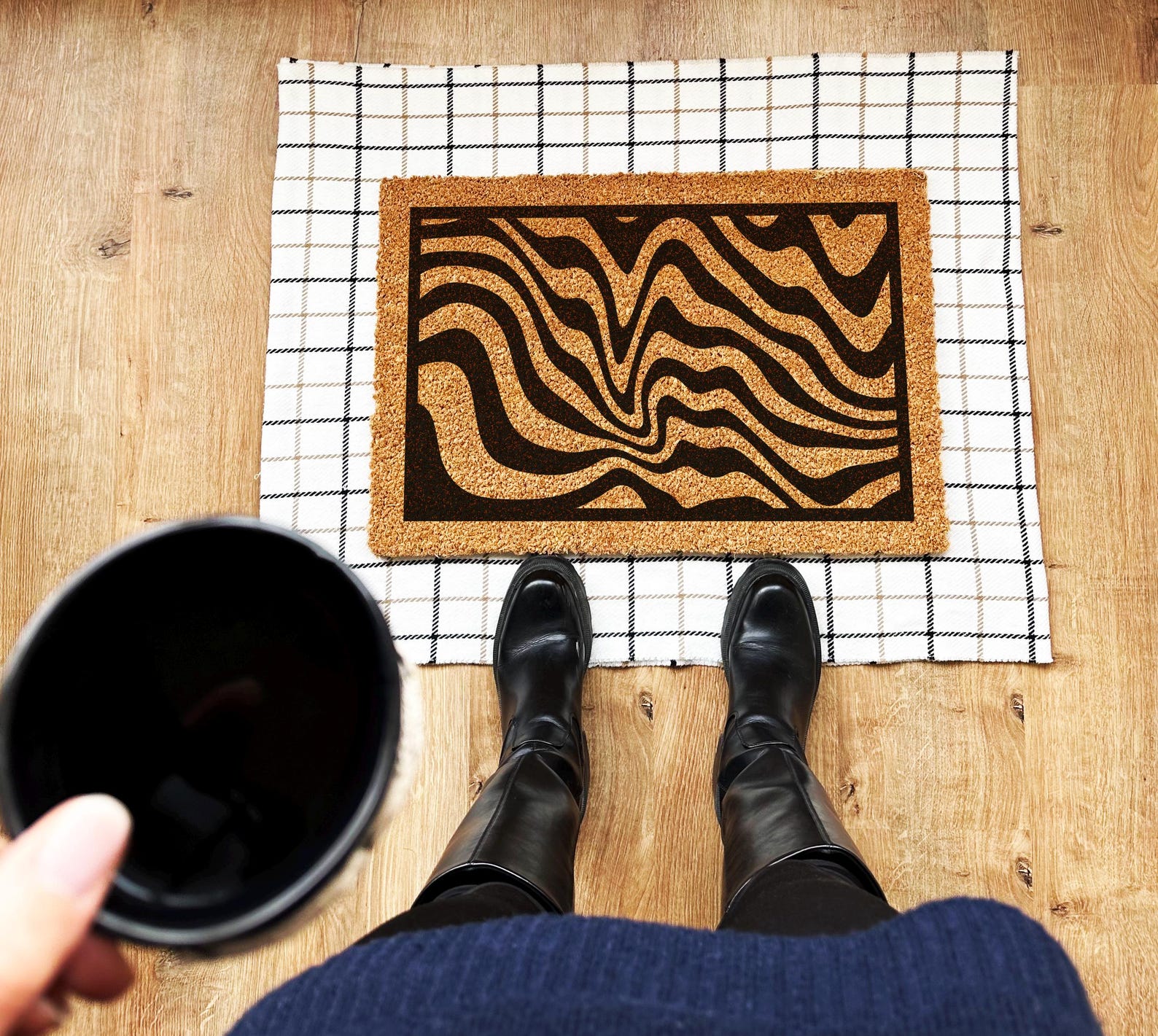 Trippy Door Mat | Optical Illusion Pattern Door Mat | Optical Illusion ...