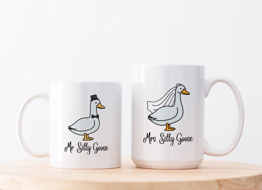 Mr. and Mrs Silly Goose Wedding Mug | Engagement Coffee Mug | Funny ...