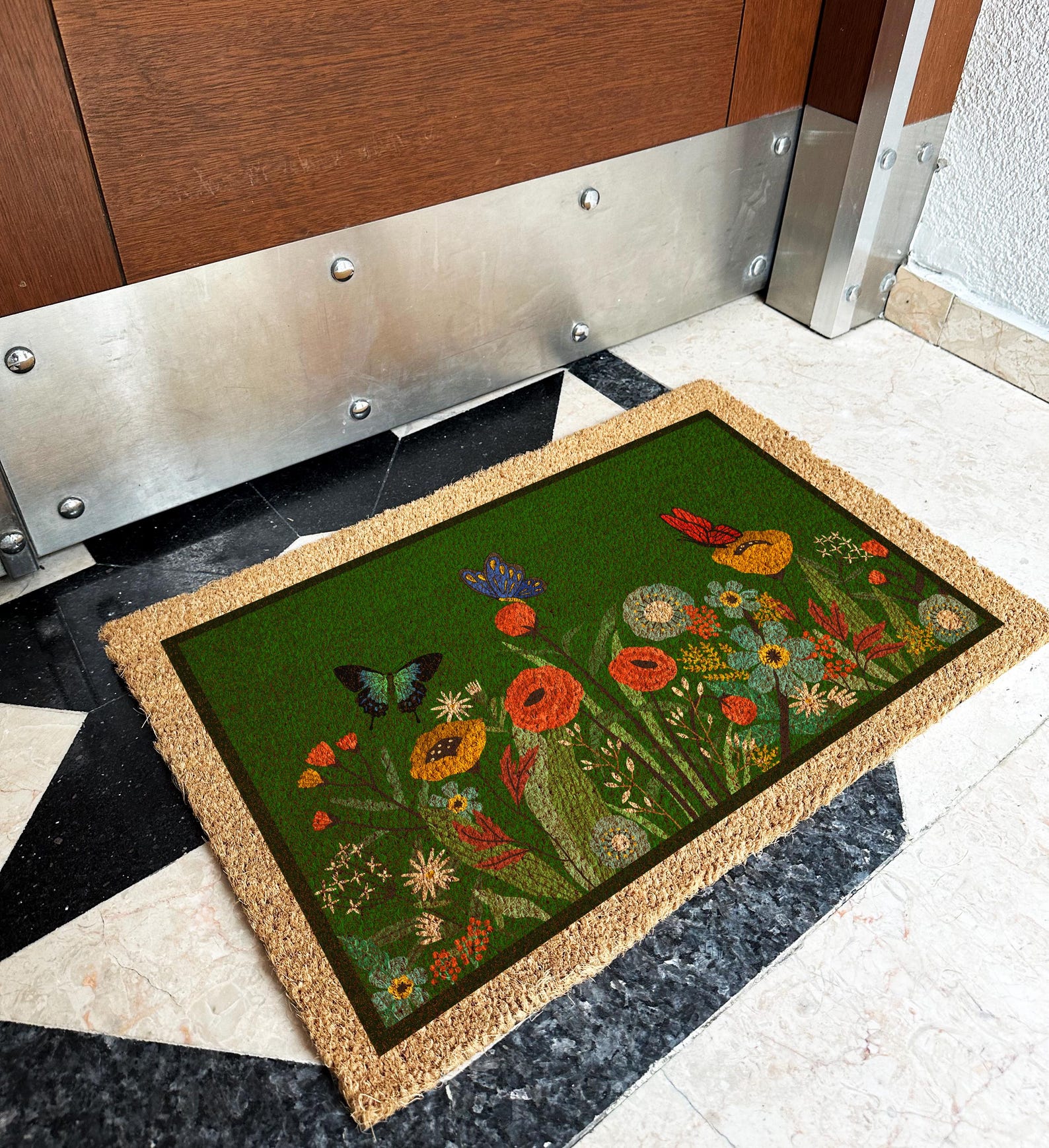 Spring Floral Doormat | Cute & Modern Outdoor Mat | Botanical Home ...